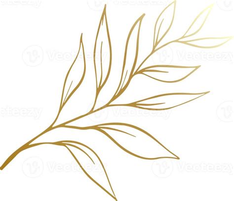 Descargar Línea De Pan De Oro Gratis Gold Outline Drawing Gold Leaf
