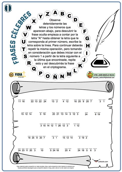 Criptogramas Para Imprimir Pdf Braincp