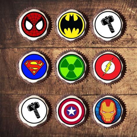 Buy 48 Precut Superhero Cupcake Toppers Mini Spiderman Cake Decorations Spiderman Cake Topper
