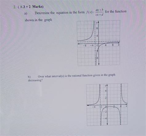 Solved A Marks A Determine The Equation In The Form Chegg Com