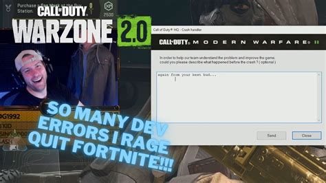 I GET SO MANY DEV ERRORS I HAVE TO RAGE QUIT FORTNITE YouTube