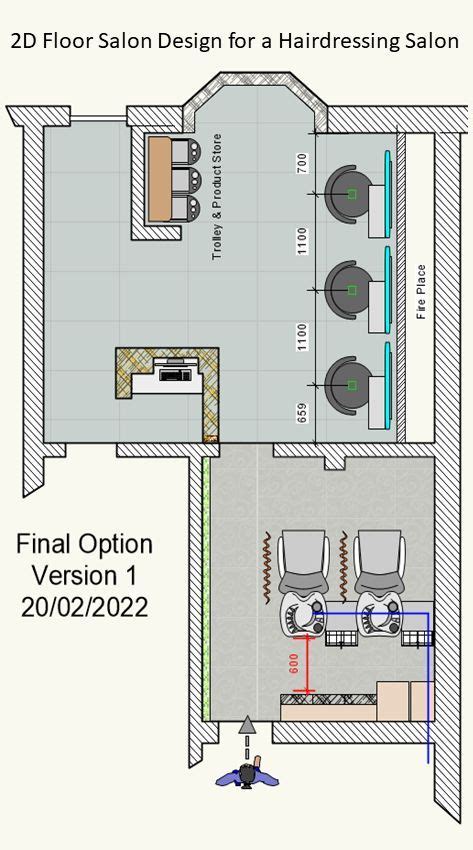 Small Salon Interior Design With A 2d Floor Design Artofit