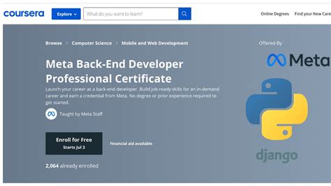 Meta เปดสอน back end Python Django บน Coursera STACKPYTHON