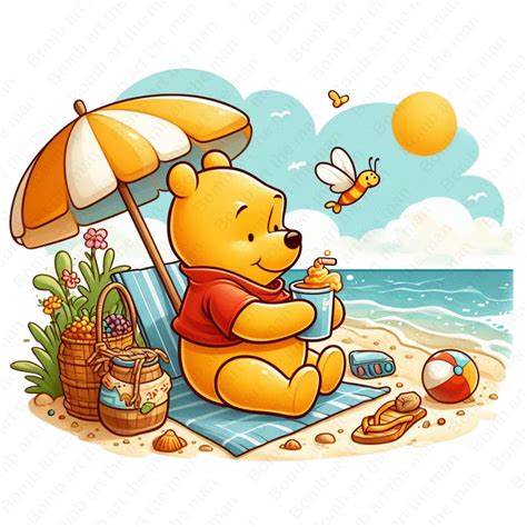 Winnie The Pooh Summer Clipart Winnie The Pooh Png Cartoon Holiday
