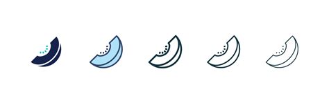 Melon Icon Set 48693838 Vector Art At Vecteezy