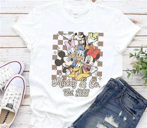 Mickey And Co Shirt Retro Checkered Mickey And Friends Shirt Disney