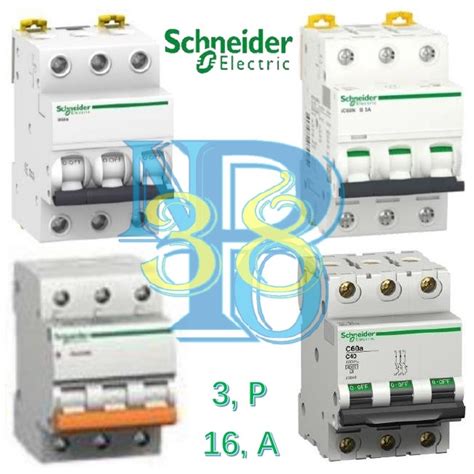 Jual MCB Listrik 3 P 16 A 3 Phase 16 Amphere SNI SCHNEIDER