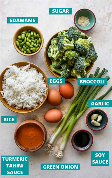 30 Minute Broccoli Fried Rice With Turmeric Tahini Sauce Dishing Out