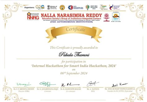 tharuni reddy pakala on linkedin sih2024 hackathon innovation teamwork
