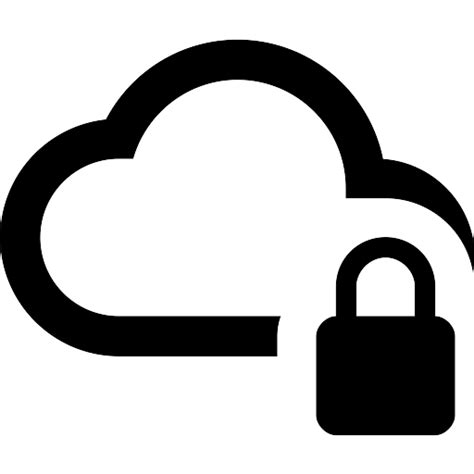 Cloud Lock Outline Icon Svg Png Free Download