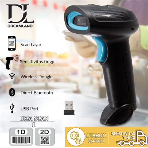 Jual Dl 2d Barcode Scanner Laser 2 4g Usb Wireless Bluetooth Connection Baterai 2000mah