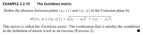 Solved Example 3210 The Euclidean Metric Define The