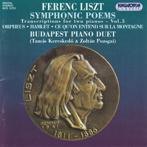 Symphonic Poems Transcriptions For Two Pianos Vol 3 By Budapest Piano