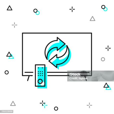 テレビのリサイクルシンボル白い背景に線のアイコン くるくる回るのベクターアート素材や画像を多数ご用意 くるくる回る つながり