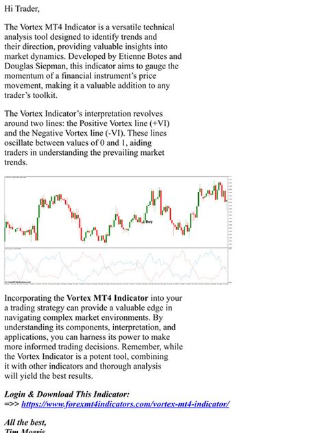 Forex Mt4 Indicators Download Vortex Mt4 Indicator Milled