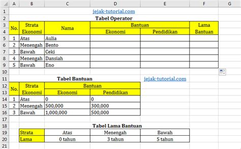 Belajar Excel Belajar Fungsi Vlookup Dan Hlookup Tipe Data False Jejak Tutorial