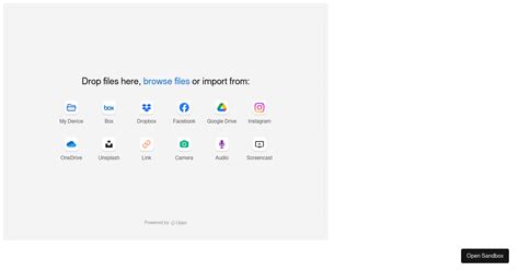 Uppy Dashboard Forked Codesandbox