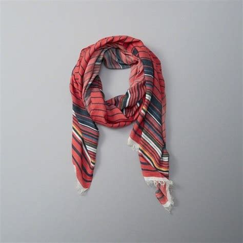 Abercrombie And Fitch Striped Fringe Scarf