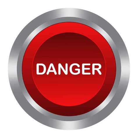 Premium Vector Red Danger Button Line Icon Sturdy Modern Interactive