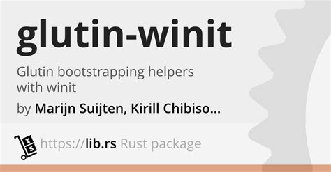 Glutin Winit — Rust Gfx Library Librs