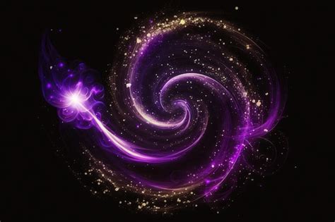 Premium Ai Image Neon Magic Swirl Ai Wind Effect Purple Twirl With