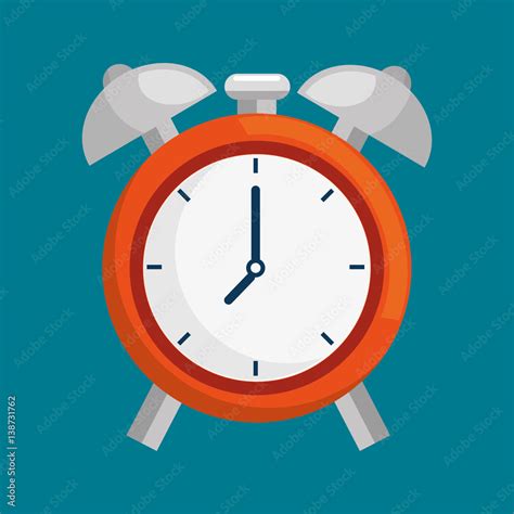 Alarm Time Clock Isolated Icon Vector Illustration Design Stock Vector Adobe Stock