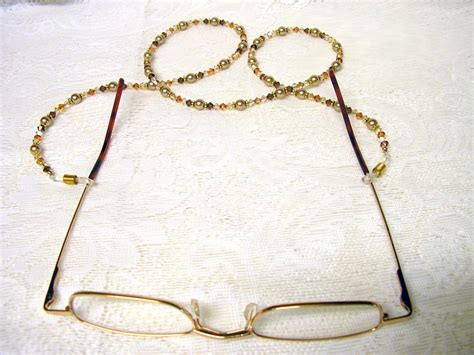 Crystal Pearl Eyeglass Chain Necklace Fine European Crystals Etsy