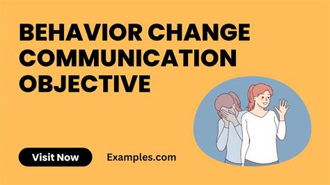 Behavior Change Communication Objective Examples