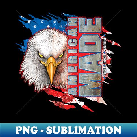 American Made Eagle With Flag Sublimation Ready Png File Inspire