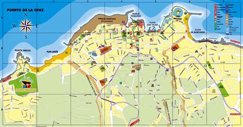 Stadtplan Von Puerto De La Cruz Detaillierte Gedruckte Karten Von