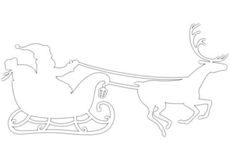Трафареты дед мороз на санях из бумаги 29 фото