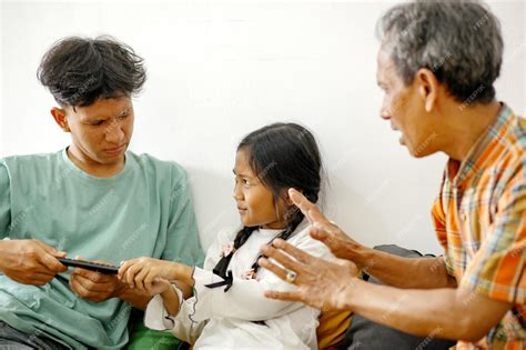 Premium Photo Daughter And Older Brother Fight With Grabbing