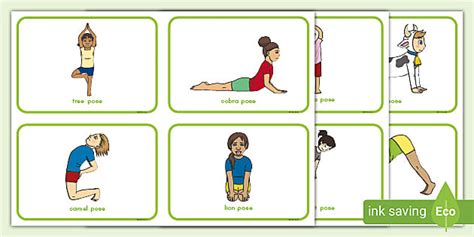 Yoga Gross Motor Activity Cards Teacher Made