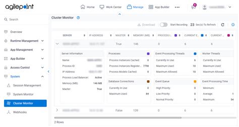 Cluster Monitor Screen