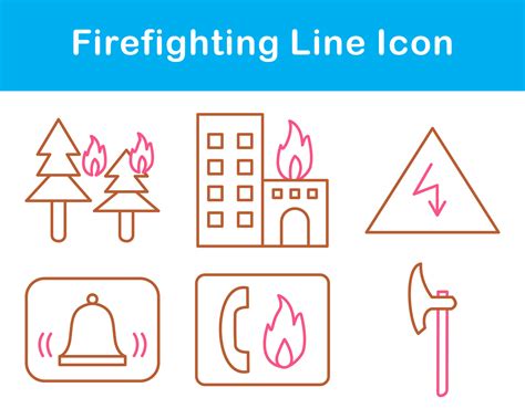 Firefighting Vector Icon Set Vector Art At Vecteezy