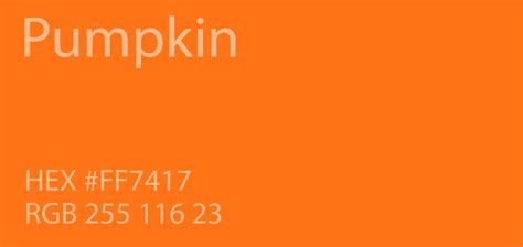 Pumpkin Color Rgb