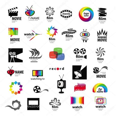 Collection Of Logos Tv Video Photo Film Stock Vector By ©artbutenkov