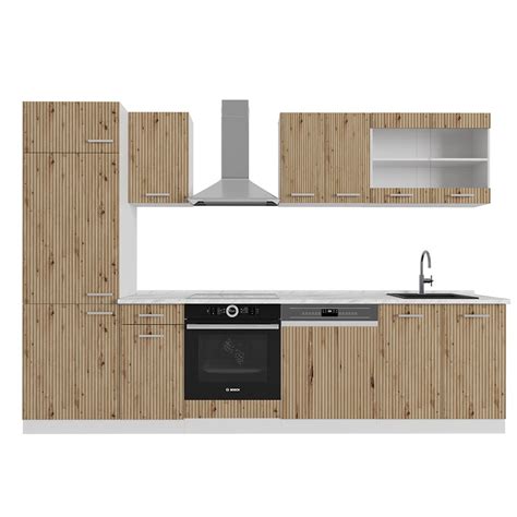 Vicco Cuisine R Line Artisan Chêneblanc 300cm Sans Pt Leroy Merlin