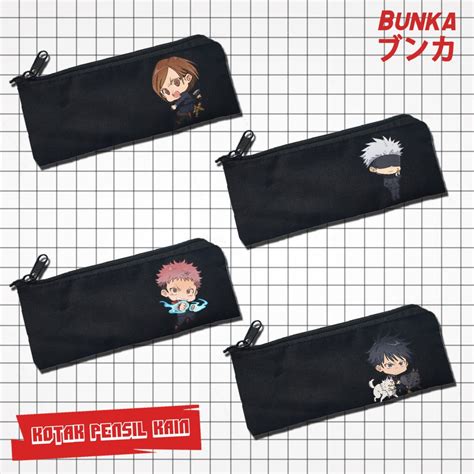 Anime Jujutsu Kaisen Pencil Case Pouch Wedding Souvenir Fabric Material