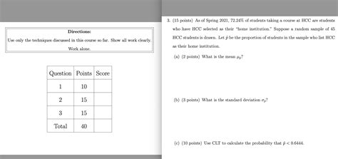 Solved 3. (15 points) As of Spring 2021, 72.24% of students | Chegg.com