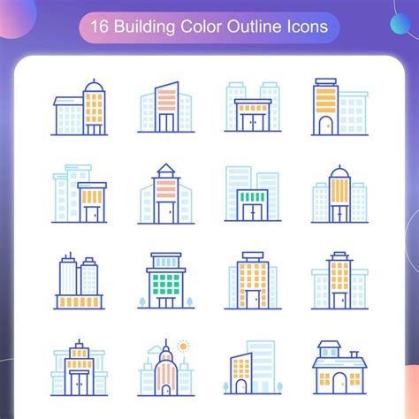 Conjunto De ícones De Vetores De Construção 03 Vetor Premium