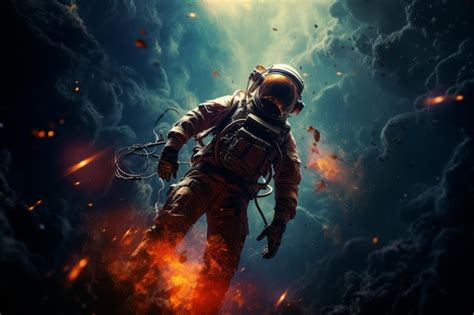 Premium Ai Image Astronaut In Outer Space Generative Ai
