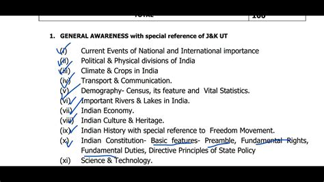 Jkssb Vlw Syllabus 2023 Youtube