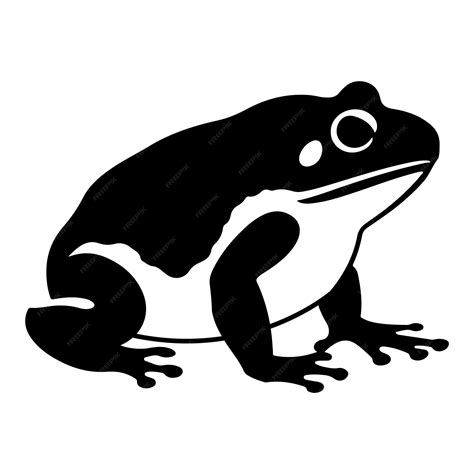 Premium Vector Toad Black Silhouette Clip Art Sketch