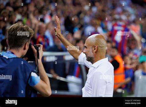 Barcelona Aug 24 Josep Pep Guardiola In Action During The Friendly