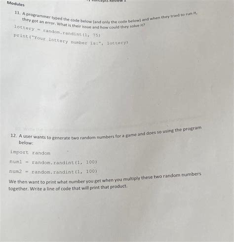 Solved 11 A Programmer Typed The Code Below And Only The