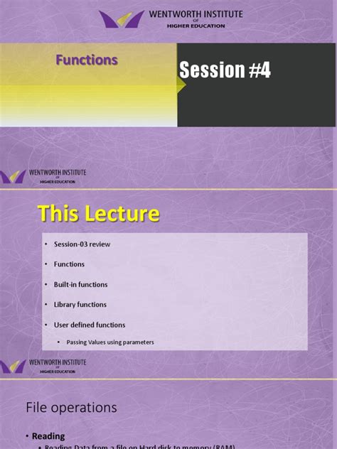 file operations and functions pdf parameter computer programming subroutine