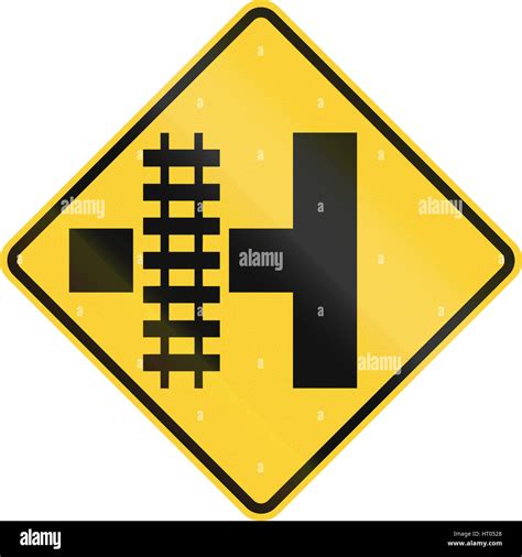 United States MUTCD Road Sign Level Crossing And Intersection Stock Photo Alamy