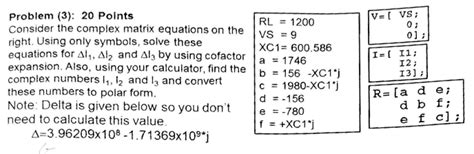 Solved Problem 3 20 ﻿pointsconsider The Complex Matrix