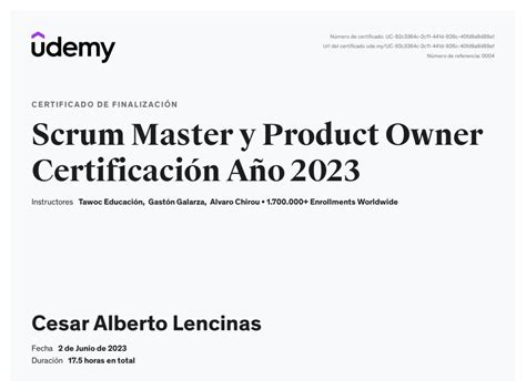 Cesar Alberto Lencinas On Linkedin Udemy Course Completion Certificate